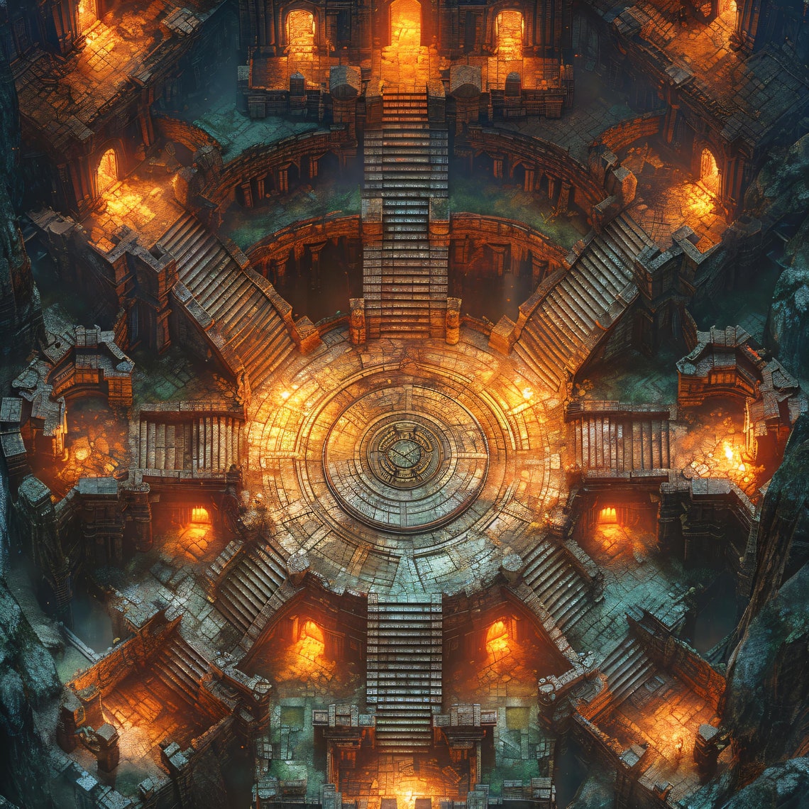 10 Underdark Temple Battle Maps, Dnd Battlemap, Pathfinder, D&D ...