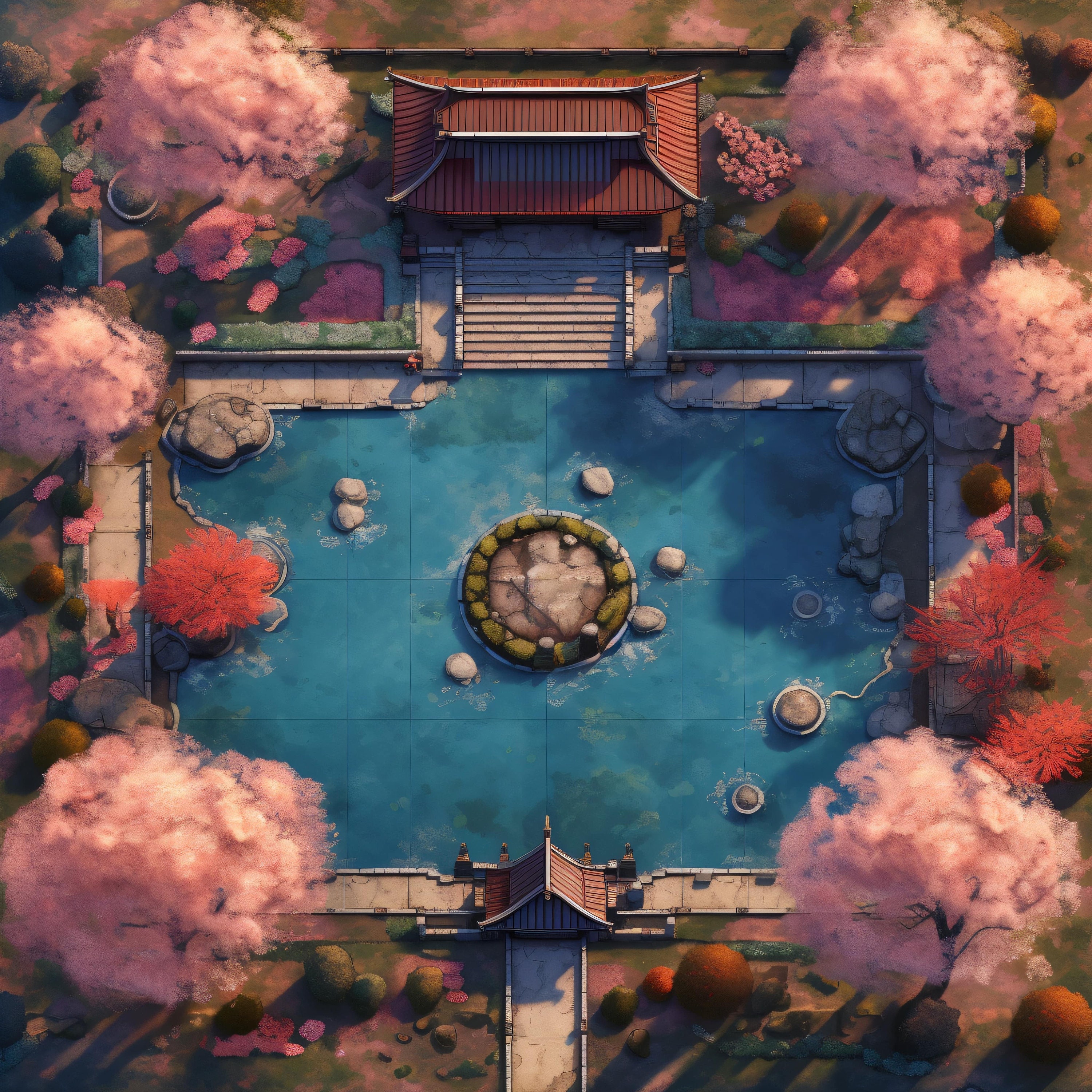 10 Cherry Blossom Battle Maps, Dnd, Pathfinder, D&D, Battlemap ...