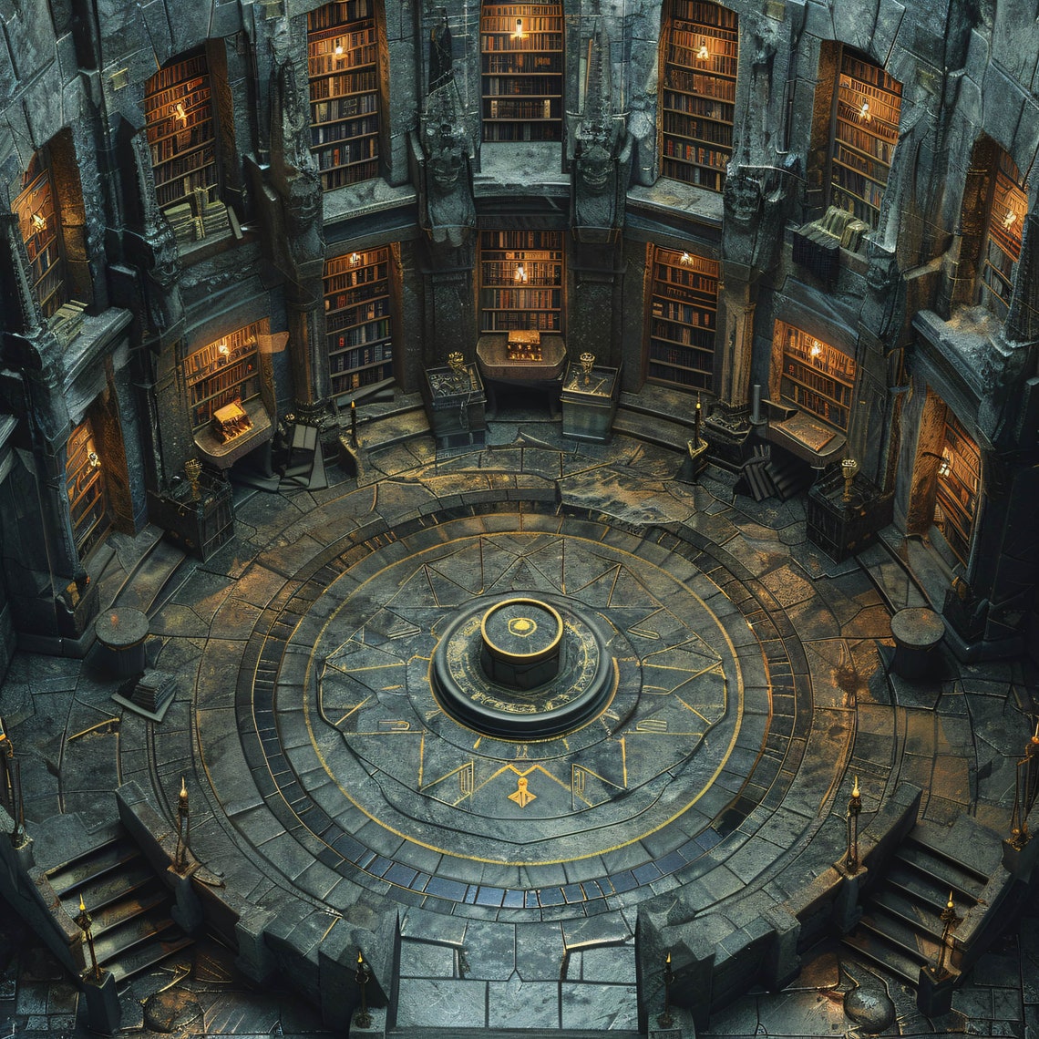 10 Library Battle Maps, Dnd Battlemap, Pathfinder, D&D, Dungeons and Dragons, Battle Map, Roll20 ...