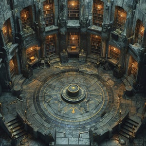 10 Library Battle Maps, Dnd Battlemap, Pathfinder, D&D, Dungeons and ...