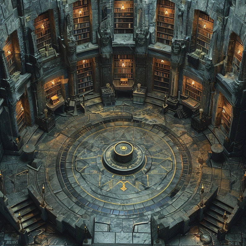 10 Library Battle Maps, Dnd Battlemap, Pathfinder, D&D, Dungeons and ...