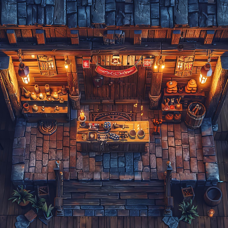 10 Merchant/shop Battle Maps, Dnd Battlemap, Pathfinder, D&D, Dungeons and Dragons, Roll20 ...