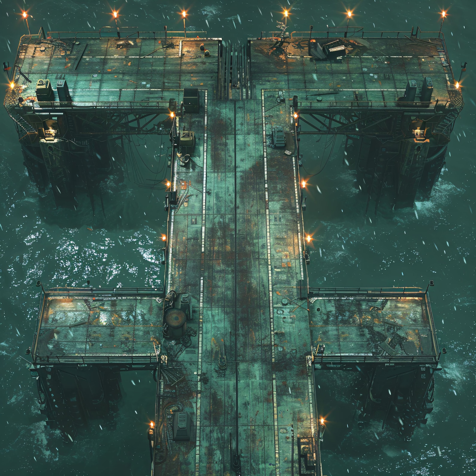 10 Cyberpunk Docks/warehouses Battlemaps, Sci Fi, Cyberpunk, D&D ...