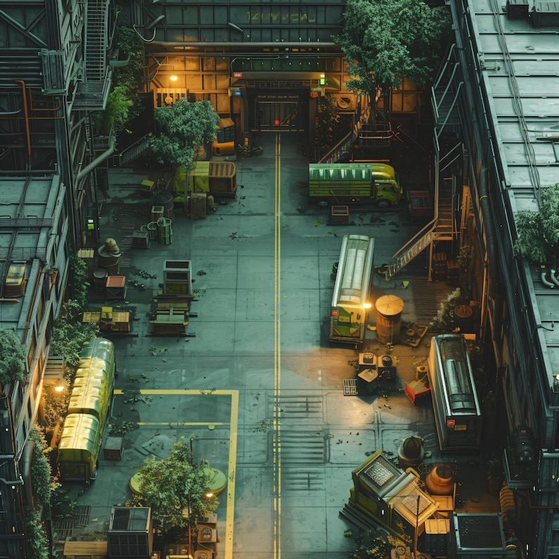 10 Gridless Cyberpunk Factory Battlemaps | VTT Pack for Shadowrun ...