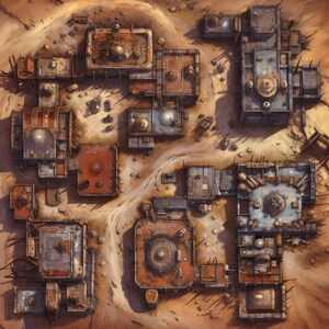 10 Badlands Town Battlemaps, Dnd Battle Map, Pathfinder, D&D, Battlemap ...