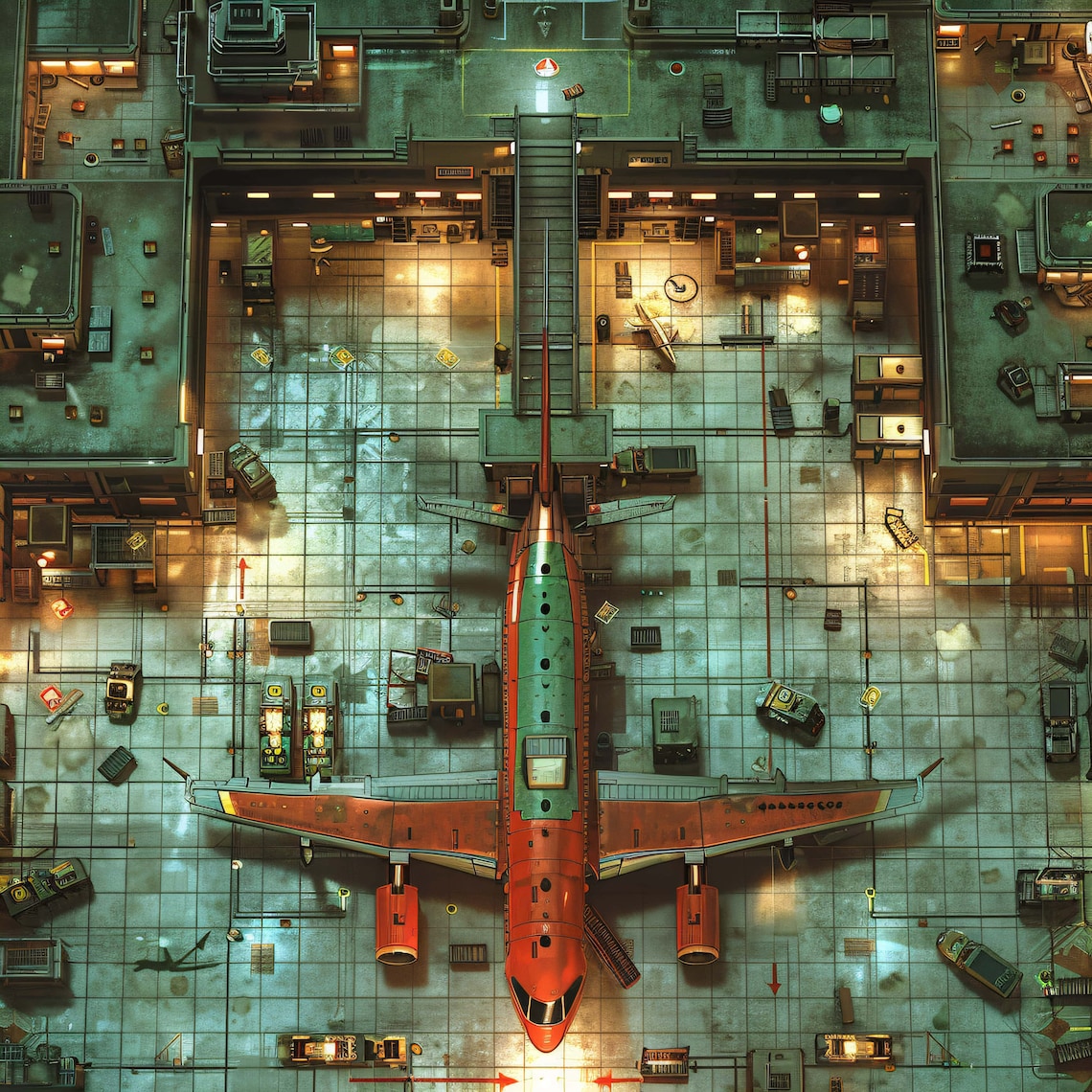 17 Airport Battlemaps, Sci Fi, Dnd Battle Map, Cyberpunk, D&D ...