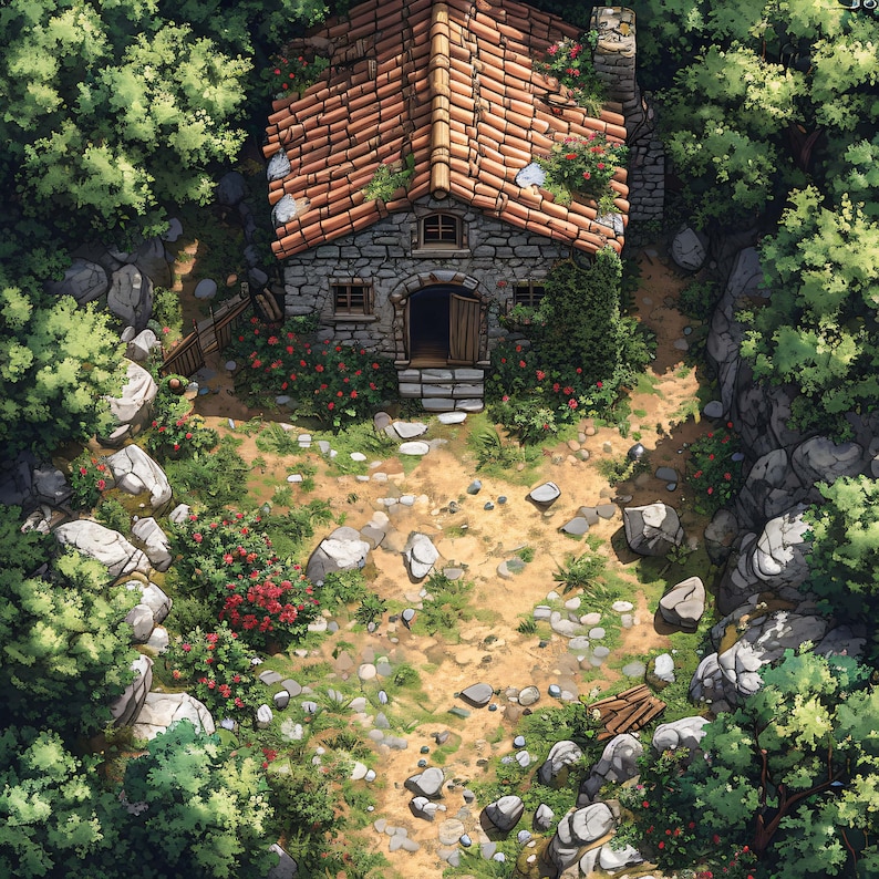 10 Abandoned Town Battle Maps, Dnd, Pathfinder, D&D, Battlemap ...