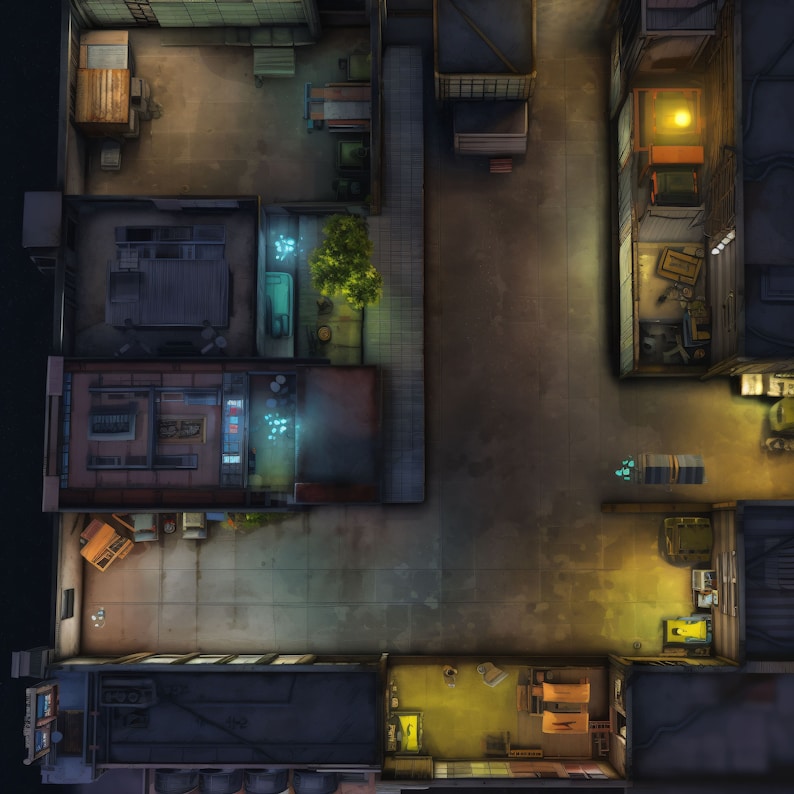 10 Cyberpunk Battlemaps, Sci Fi, Dnd Battle Map, Cyberpunk, D&D ...