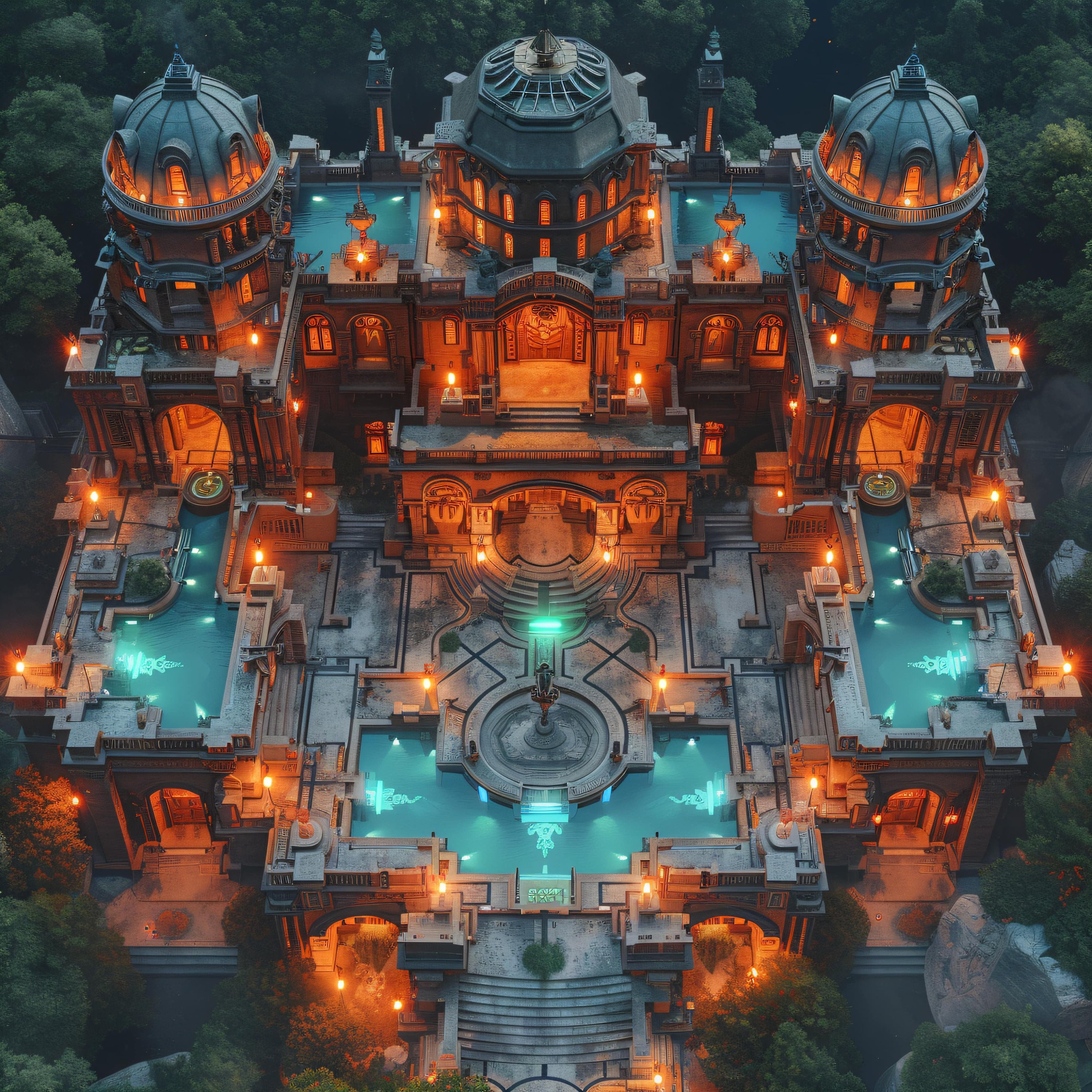 10 Cyberpunk Mansion Battlemaps, Sci Fi, Dnd Battle Map, Cyberpunk, D&D ...