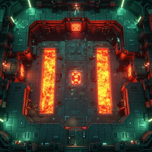 10 Cyberpunk Factory Battlemaps, Sci Fi, Dnd Battle Map, Cyberpunk, D&D ...