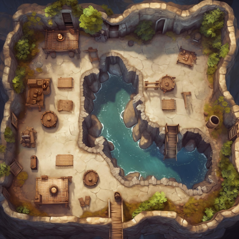 10 Outpost Battle Maps, Dnd Battle Map, Pathfinder, D&D, Battlemap ...