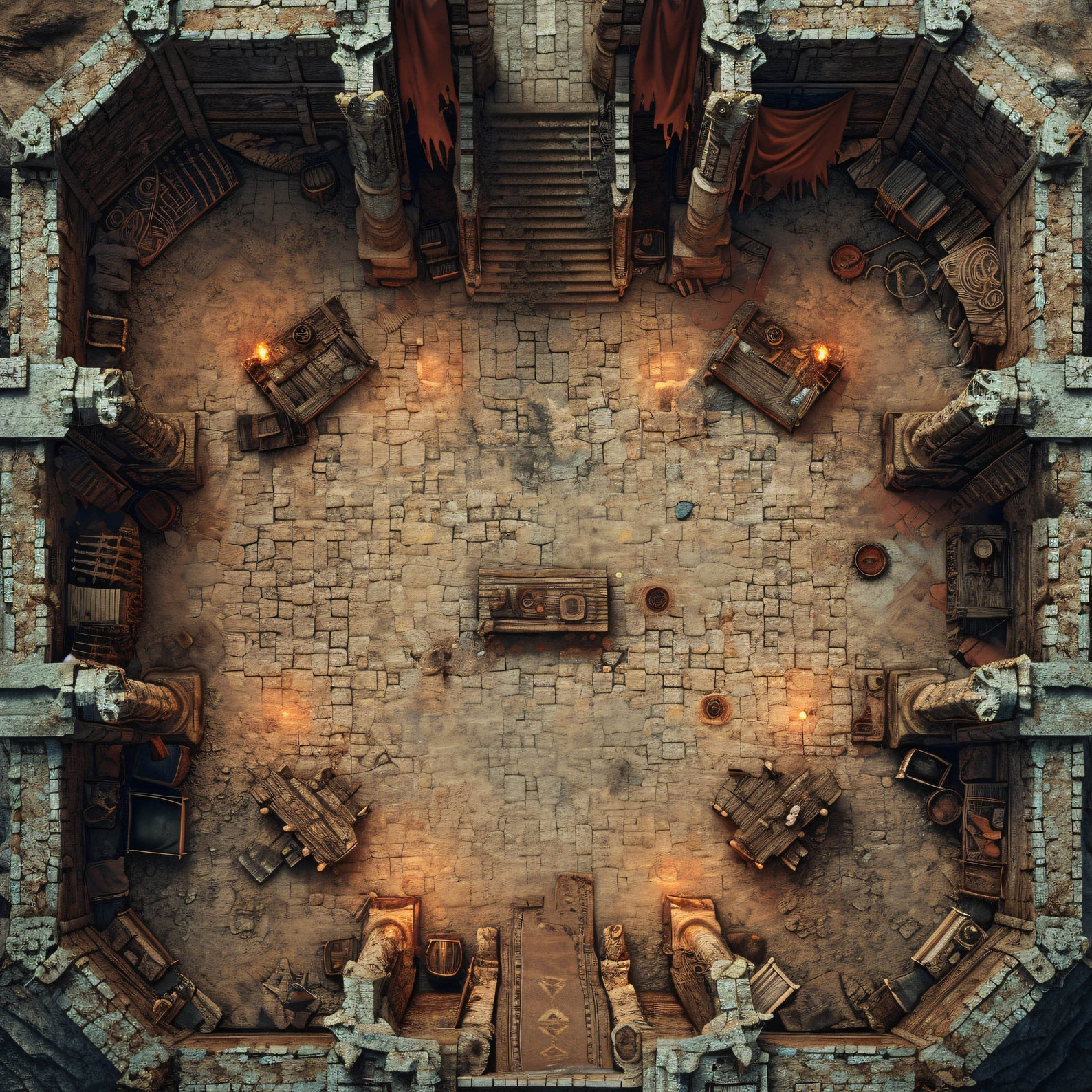 20 Dwarven Stronghold Battle Maps and 20 Grey Blueprints, Dnd Battlemap ...