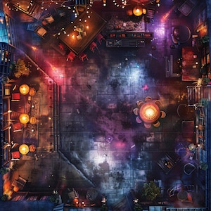 10 Cyberpunk Club Battlemaps, Sci Fi, Dnd Battle Map, Cyberpunk, D&D ...