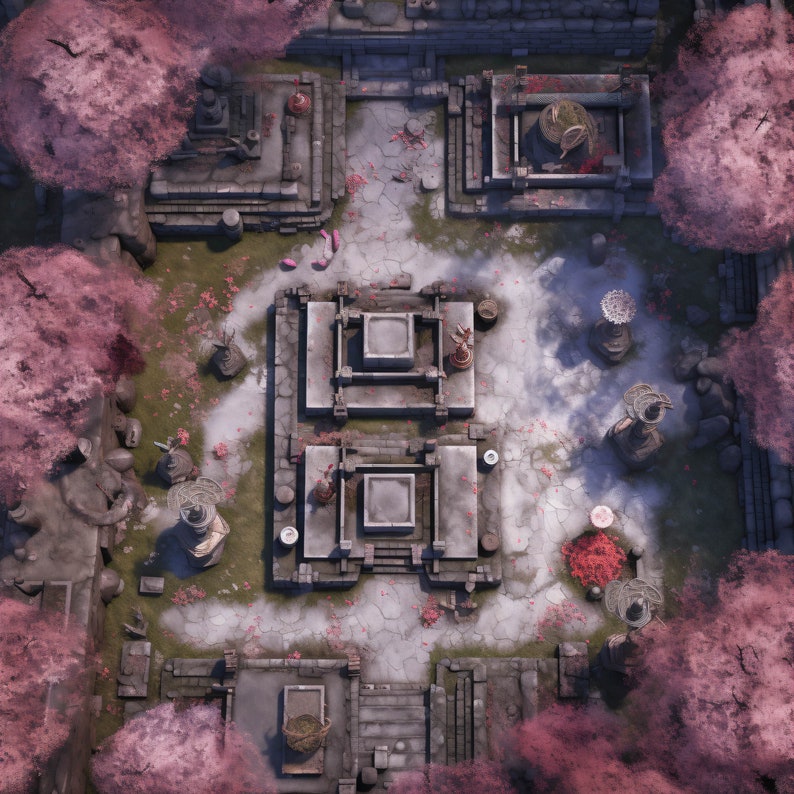 10 Cherry Blossom Battle Maps, Dnd, Pathfinder, D&D, Battlemap ...