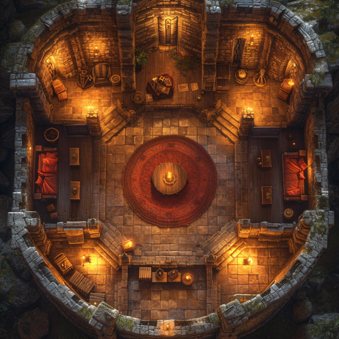 10 More Castle Battle Maps, Dnd Battlemap, Pathfinder, D&D, Dungeons ...