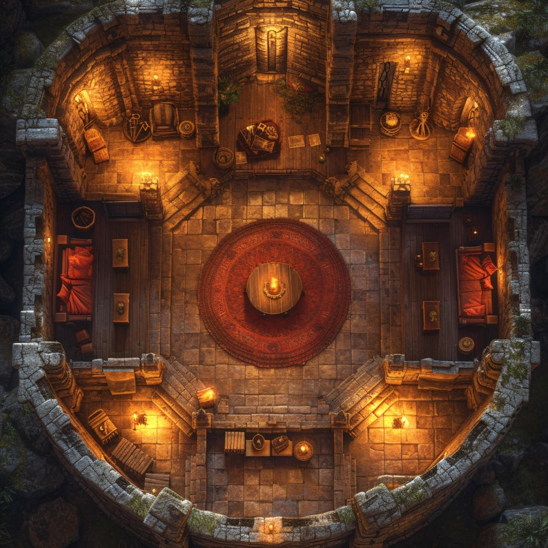 10 More Castle Battle Maps, Dnd Battlemap, Pathfinder, D&D, Dungeons ...