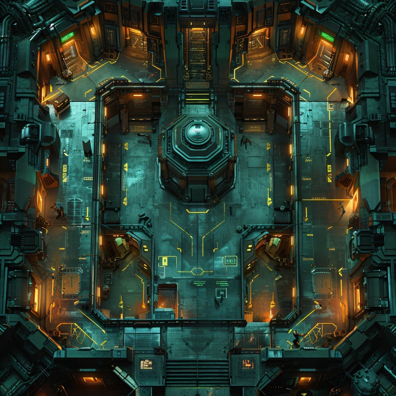 10 Cyberpunk Netrunner Battlemaps, Sci Fi, Dnd Battle Map, Cyberpunk, D ...