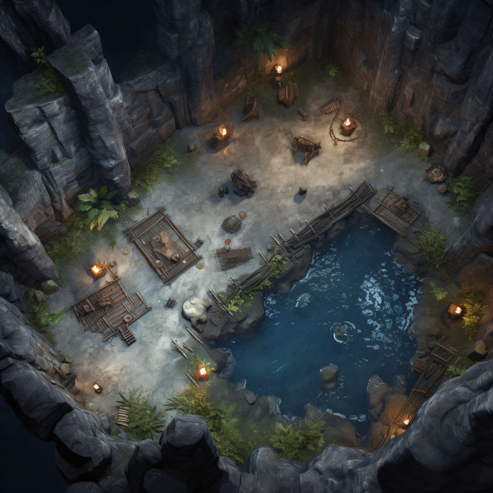 16 Camp Maps, Dnd Battle Map, Pathfinder, D&D, Battlemap, Dungeons and ...