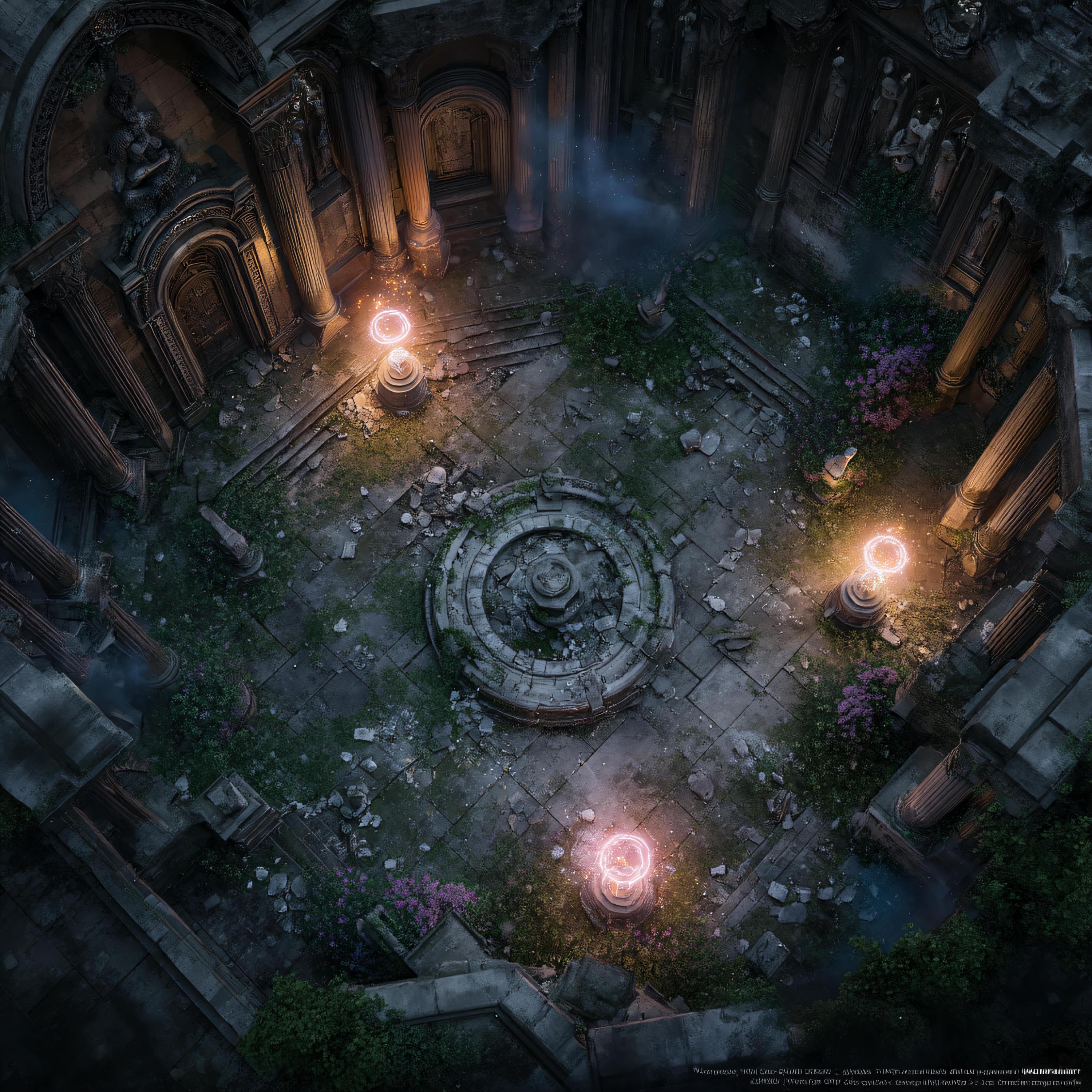 10 Gridless Horror Castle Battle Maps | VTT Pack for Dnd, Pathfinder ...