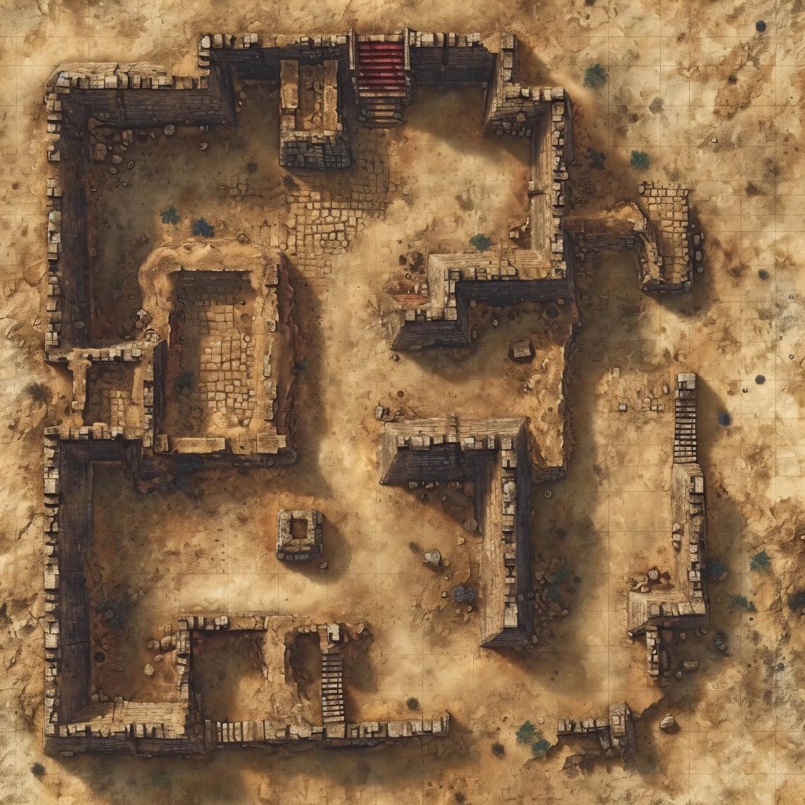 10 Archeological Site Battle Maps, Dnd, Pathfinder, D&D, Battlemap ...