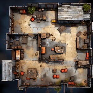 10 Cyberpunk Slums Battlemaps, Sci Fi, Dnd Battle Map, Cyberpunk, D&D ...