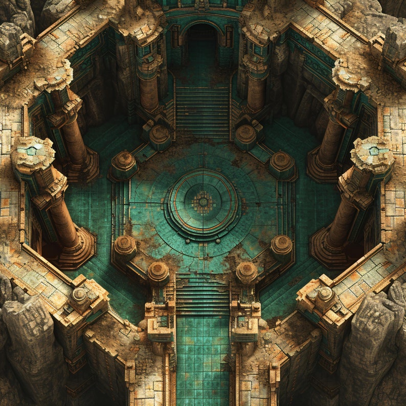 10 Badlands Temple Battle Maps, Dnd Battlemap, Pathfinder, D&D ...