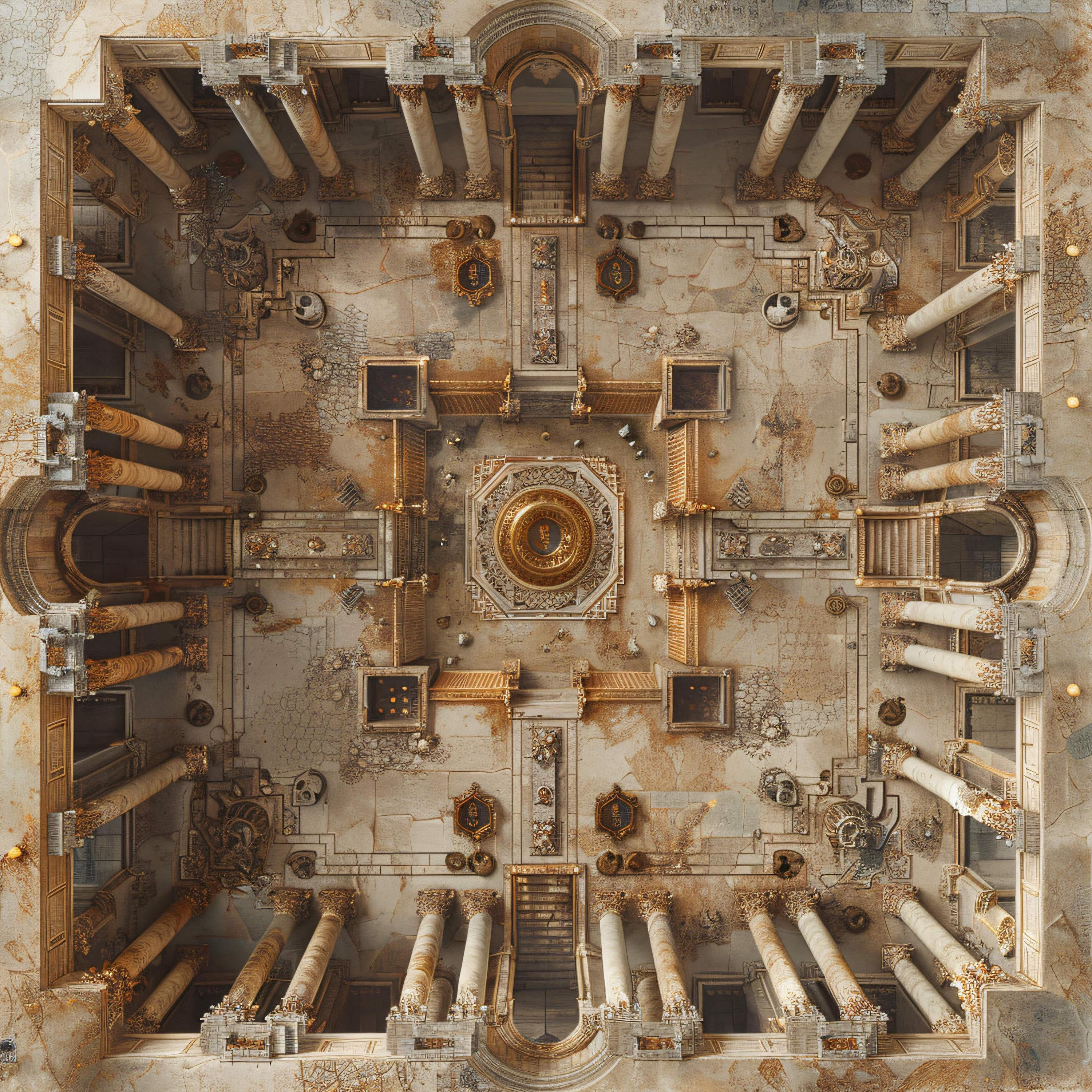 10 Serene Temple Battlemaps, Pathfinder, D&D, Battlemap, Dungeons and ...