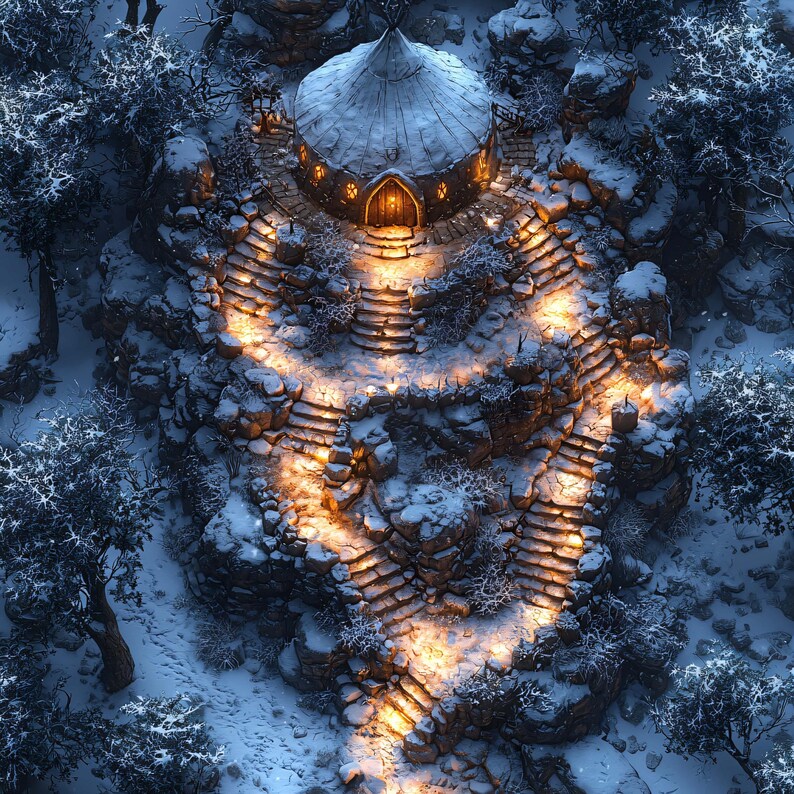 10 Frozen Village Battle Maps, Dnd Battlemap, Pathfinder, D&D, Dungeons ...