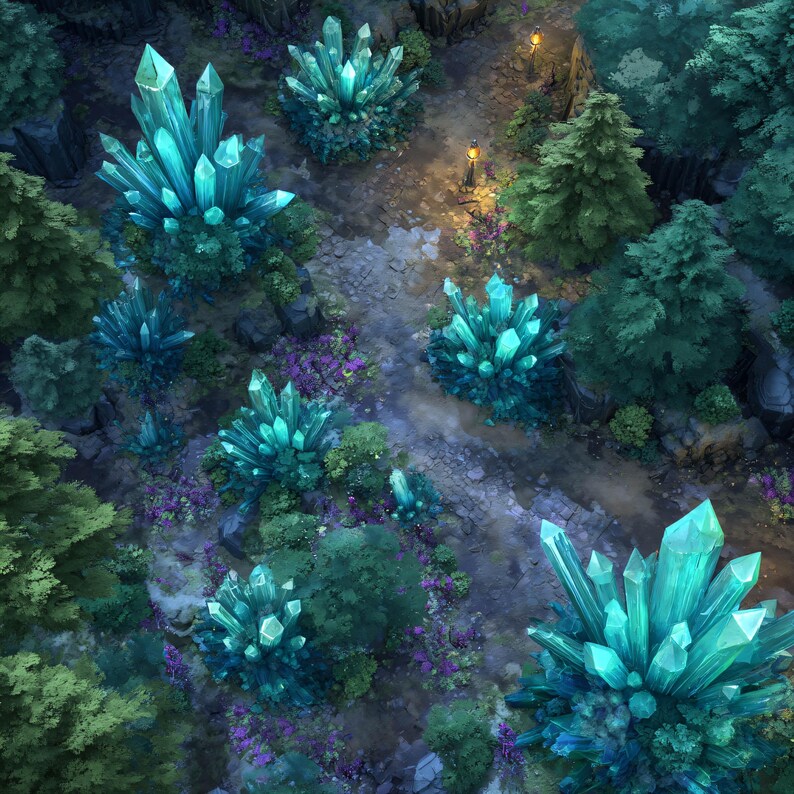 10 Gridless Crystal Battle Maps | VTT Pack for Dnd, Pathfinder & Ttrpgs ...
