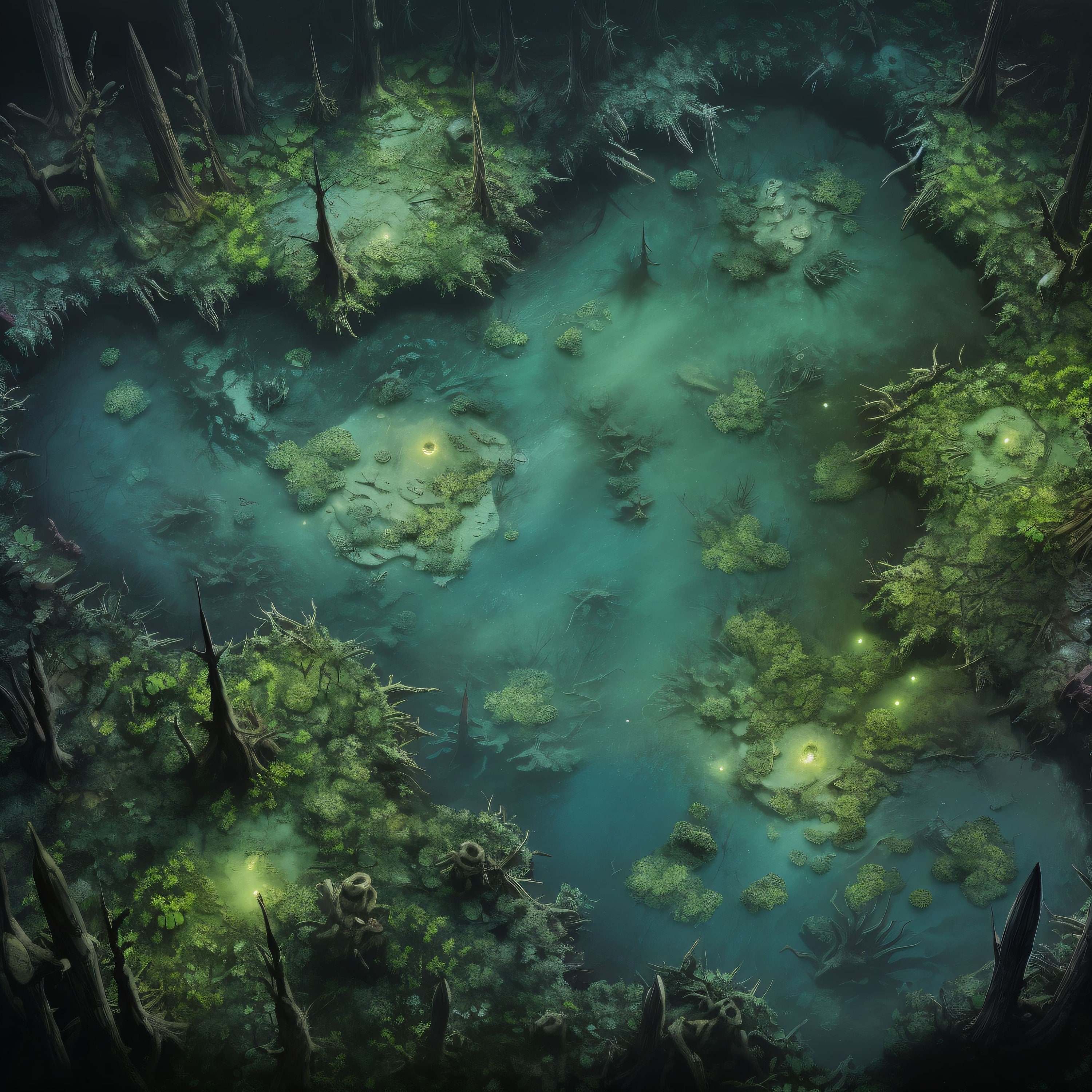 10 Swamp Battle Maps, Dnd Battle Map, Pathfinder, D&D, Battlemap ...