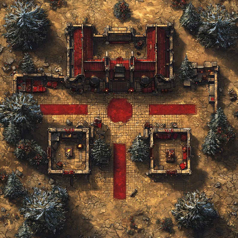 10 Cyberpunk Christmas Battlemaps, Battle Map, Sci Fi, Cyberpunk, D&D ...