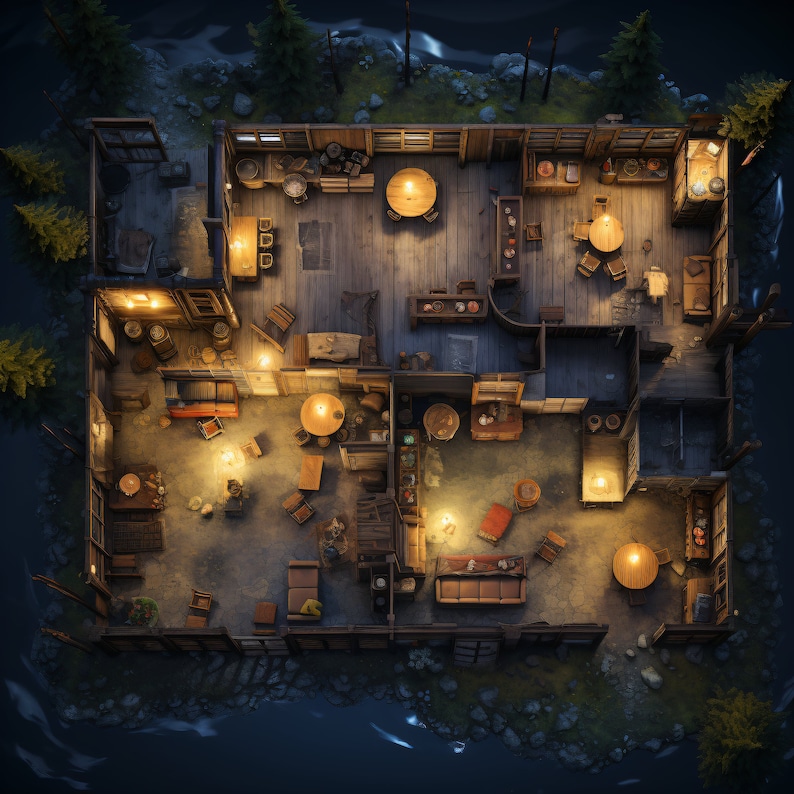 10 Outpost Battle Maps, Dnd Battle Map, Pathfinder, D&D, Battlemap ...