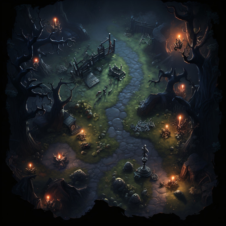 14 Graveyard / Tomb Battle Maps, Dnd, Pathfinder, D&D, Battlemap ...