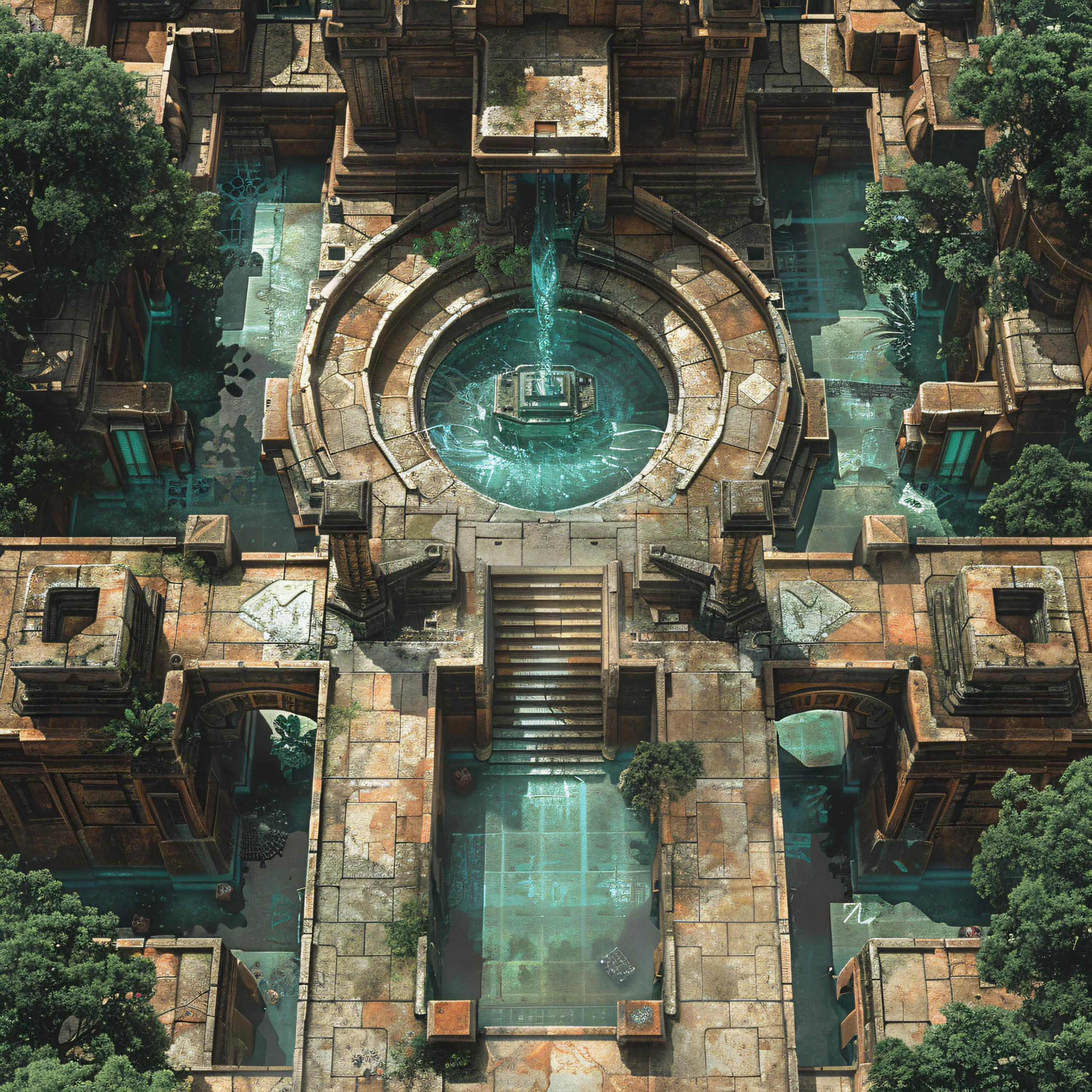 10 Jungle Ruins Battle Maps, Dnd, Pathfinder, D&D, Battlemap, Dungeons ...