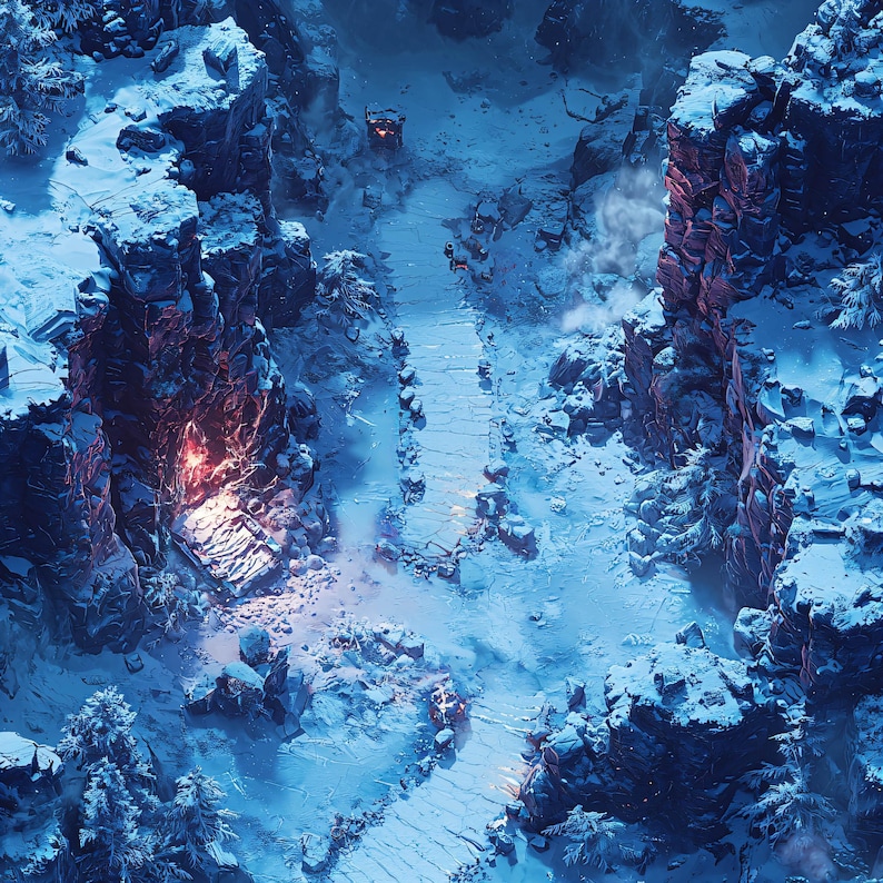 10 Frozen Landscape Battle Maps, Dnd Battlemap, Pathfinder, D&D ...