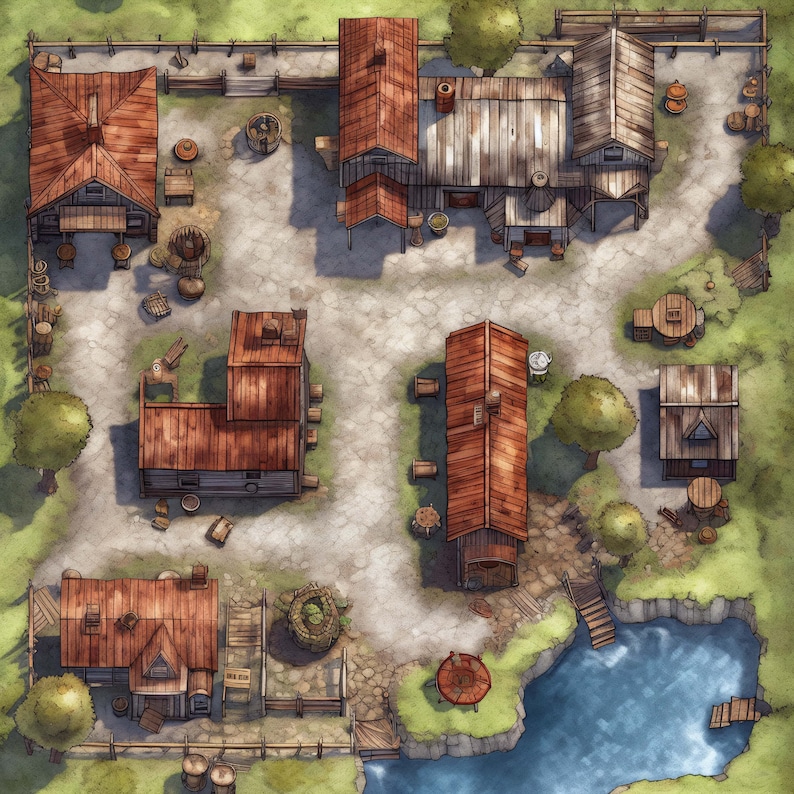 10 Farm Battle Maps, Dnd Battle Map, Pathfinder, D&D, Battlemap, Dungeons and Dragons, Roll20 ...