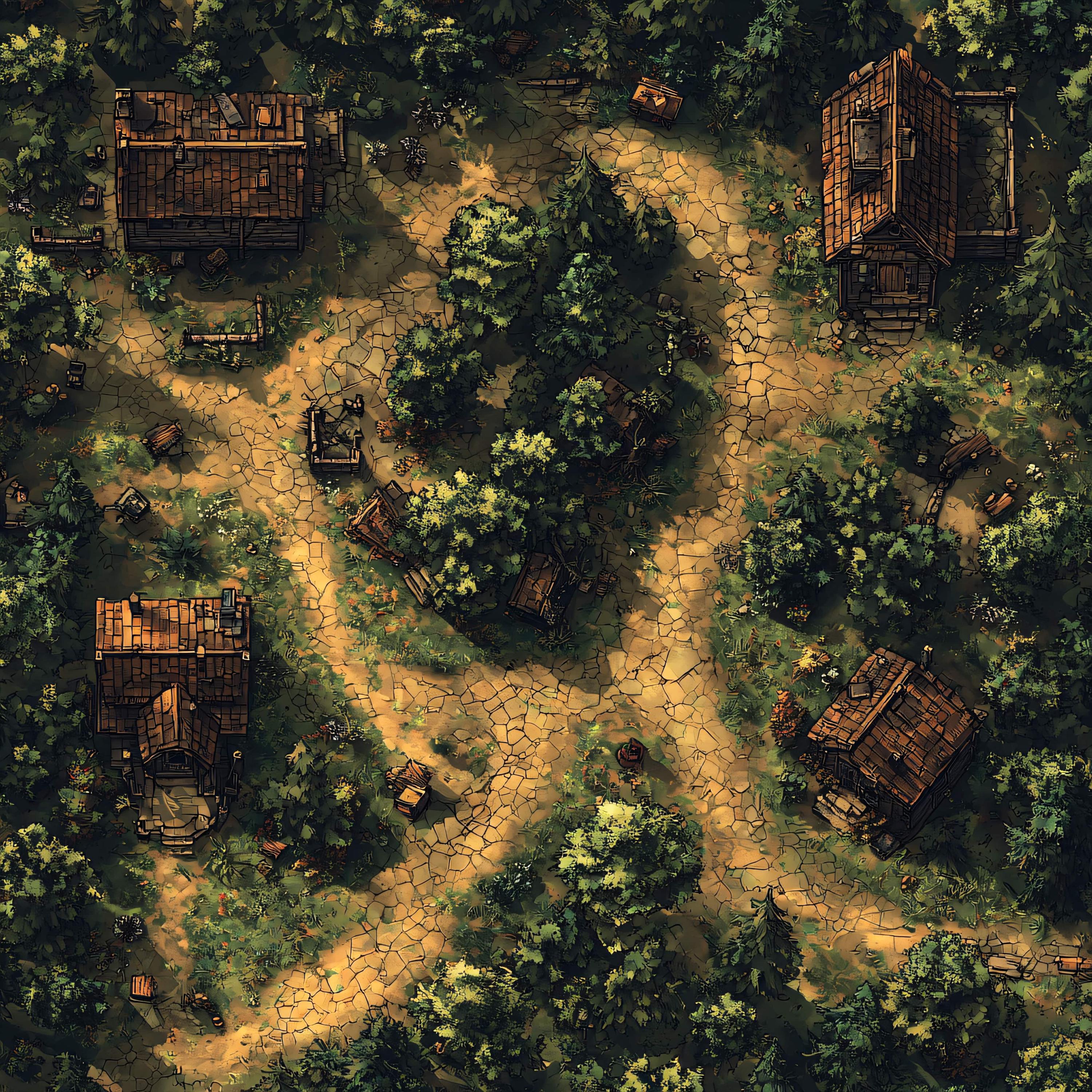 10 Haunted Village Battle Maps, Dnd, Pathfinder, D&D, Battlemap ...