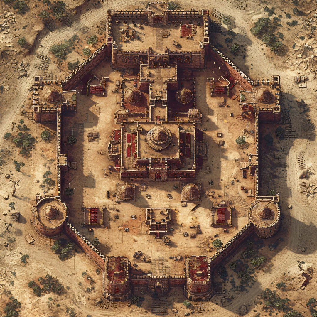 10 Strategic Fort Battle Maps, Dnd, Pathfinder, D&D, Battlemap ...
