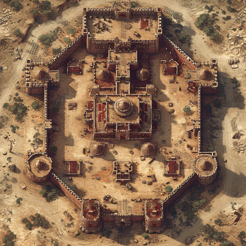 10 Strategic Fort Battle Maps, Dnd, Pathfinder, D&D, Battlemap ...