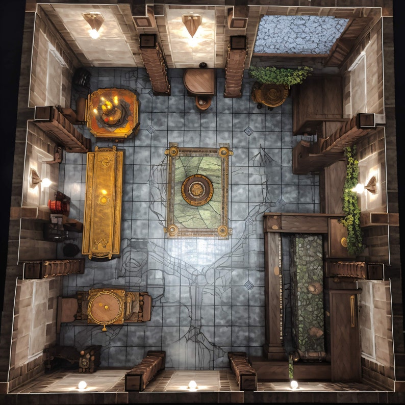 10 Cyberpunk Mansion Battlemaps, Sci Fi, Dnd Battle Map, Cyberpunk, D&D, Shadowrun, Roll20 ...