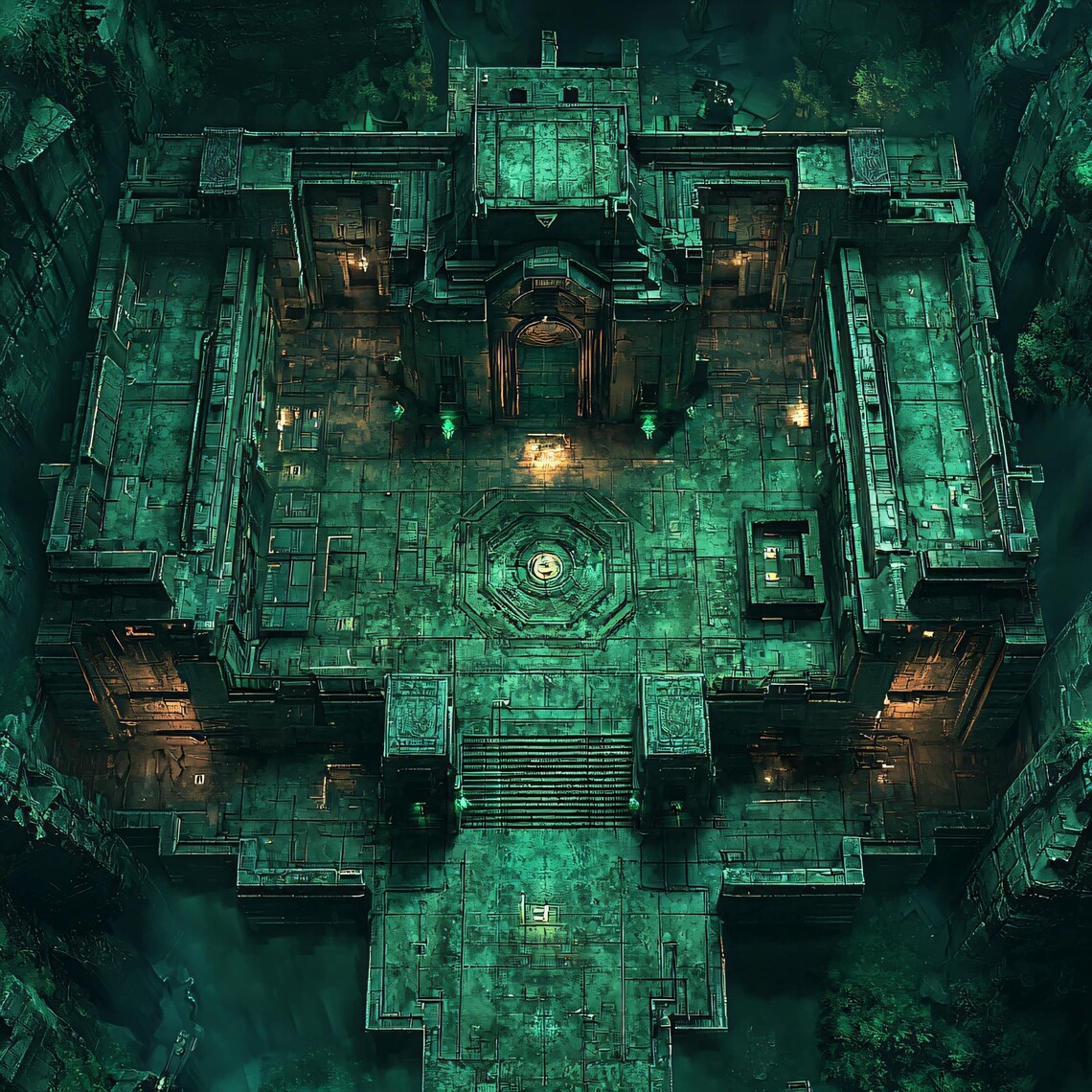 10 Cyberpunk Cavern Battlemaps, Sci Fi, Cyberpunk, Battle Map, D&D ...
