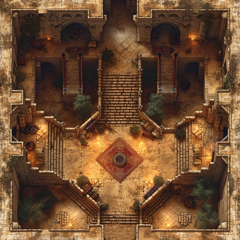 10 Jungle Palace Battle Maps, Dnd, Pathfinder, D&D, Battlemap, Dungeons ...