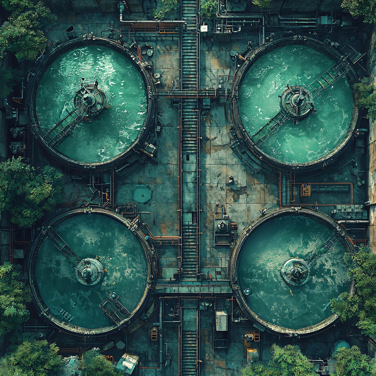 10 Cyberpunk Water Treatment Battlemaps, Sci Fi, Dnd Battle Map, D&D ...