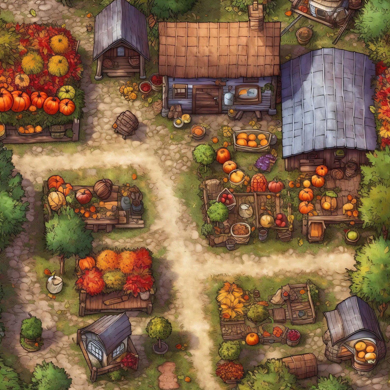 10 Market Battle Maps, Dnd Battlemap, Pathfinder, D&D, Battlemap ...