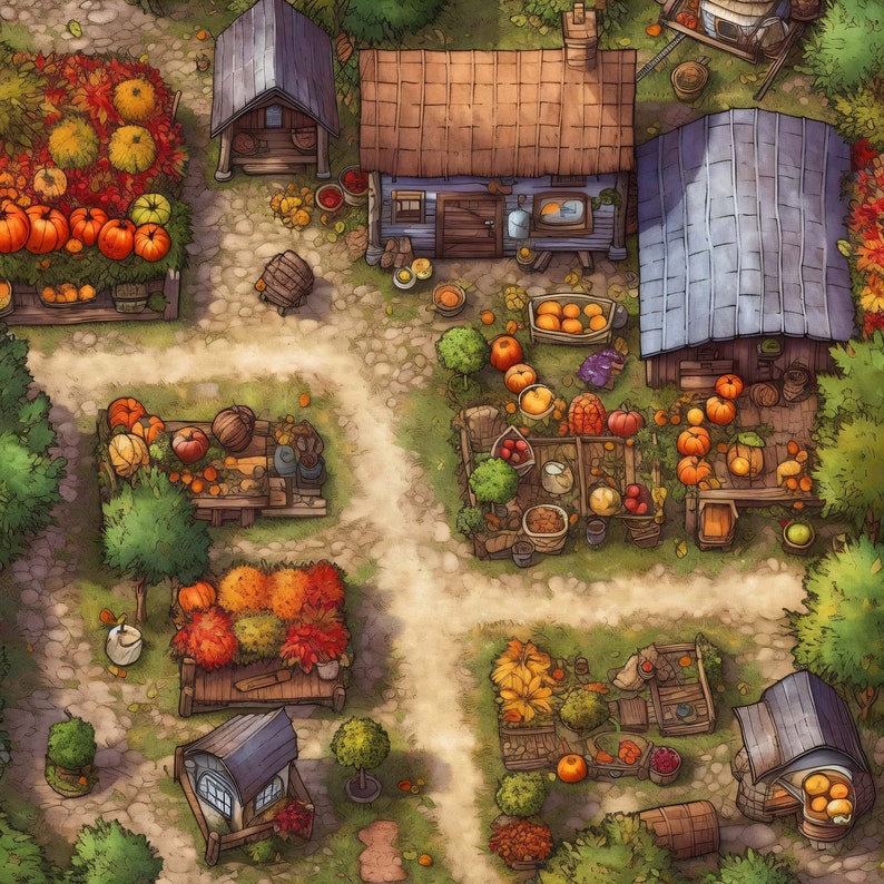 10 Market Battle Maps, Dnd Battlemap, Pathfinder, D&D, Battlemap ...