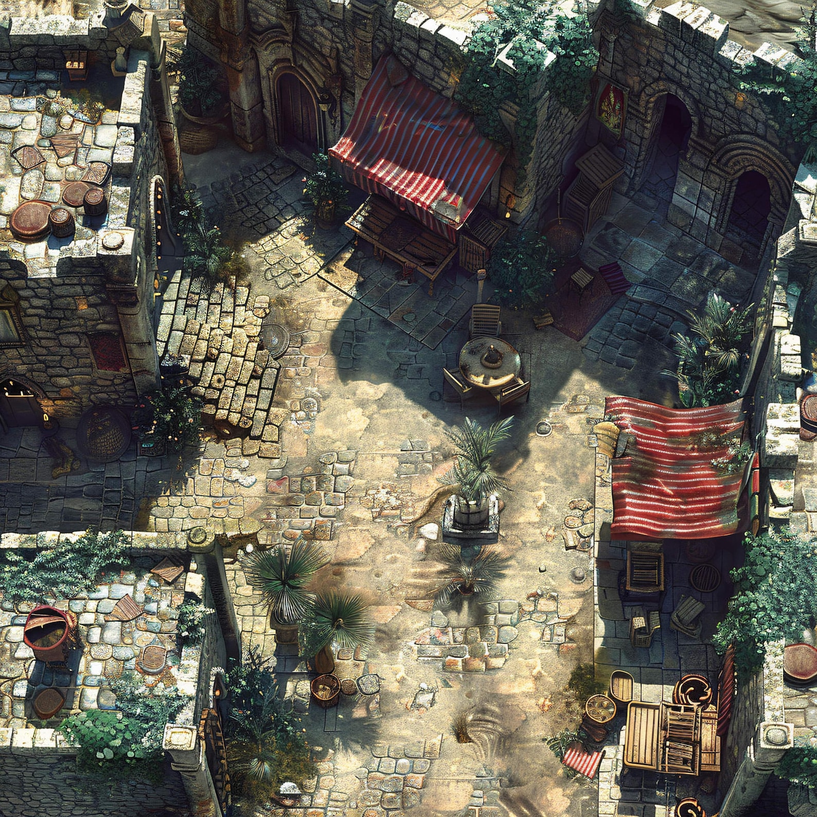 10 Market Battlemaps, Dnd Battle Map, Pathfinder, D&D, Battlemap ...