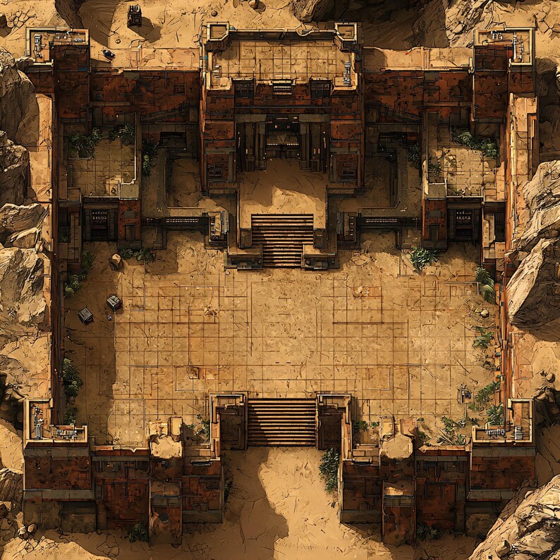 10 Cyberpunk Desert Battlemaps, Sci Fi, Dnd Battle Map, Cyberpunk, D&D ...