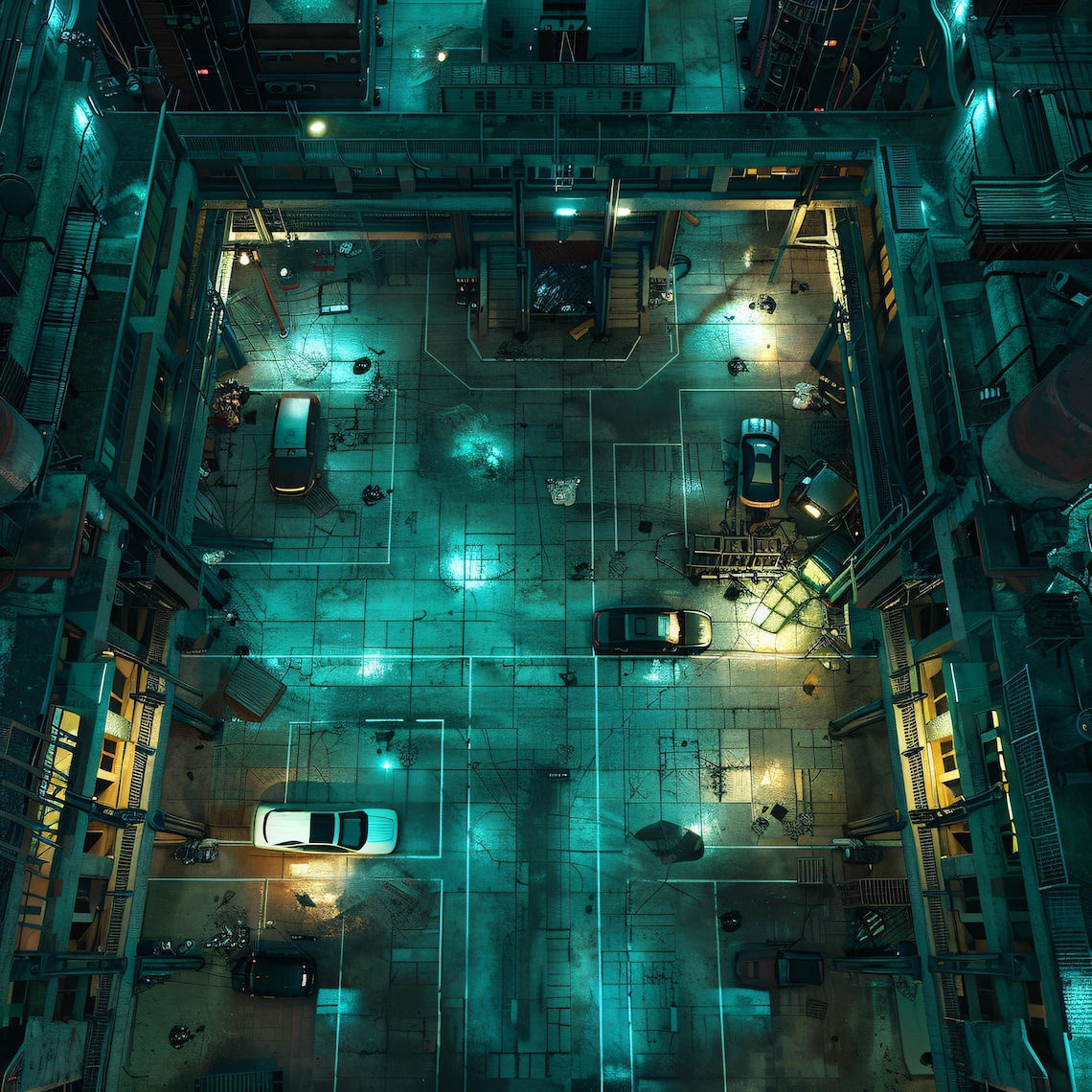 10 Cyberpunk Lab Battlemaps, Sci Fi, Dnd Battle Map, Cyberpunk, D&D ...