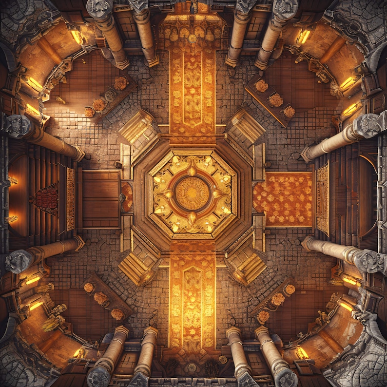 10 Opulent Castle Interior Battle Maps, Dnd Battle Map, Pathfinder, D&D ...