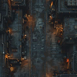 10 Cyberpunk Industrial Battlemaps, Sci Fi, Cyberpunk, Battle Map, D&D ...